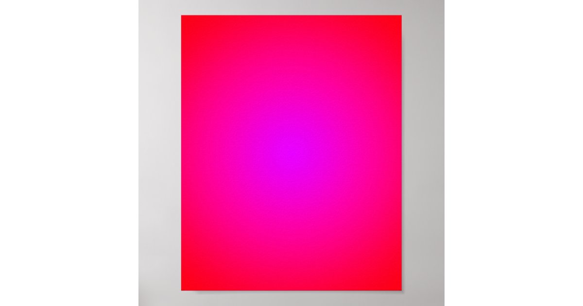 Red Magenta Radial Gradient 8x10 Poster | Zazzle