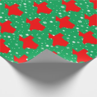 Red Map of Texas Pattern Christmas Wrapping Paper | Zazzle