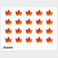 Red maple leaf classic round sticker | Zazzle