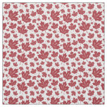 Red and White Canadian Flag Maple Leaf Pattern Fabric | Zazzle.com