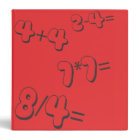 Red Math Avery Binder | Zazzle