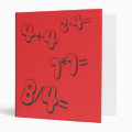 Red Math Avery Binder | Zazzle