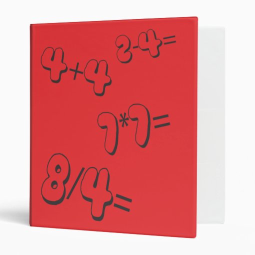 Red Math Avery Binder | Zazzle