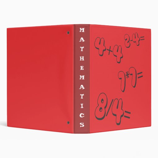 Red Math Avery Binder | Zazzle