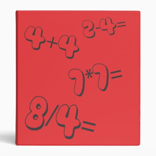 Red Math Avery Binder | Zazzle