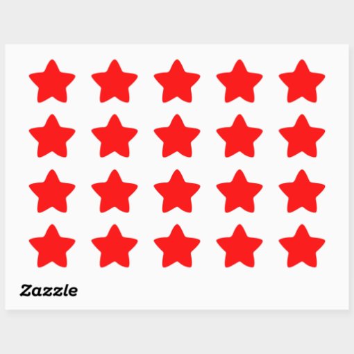 Red Matte Star Sticker | Zazzle