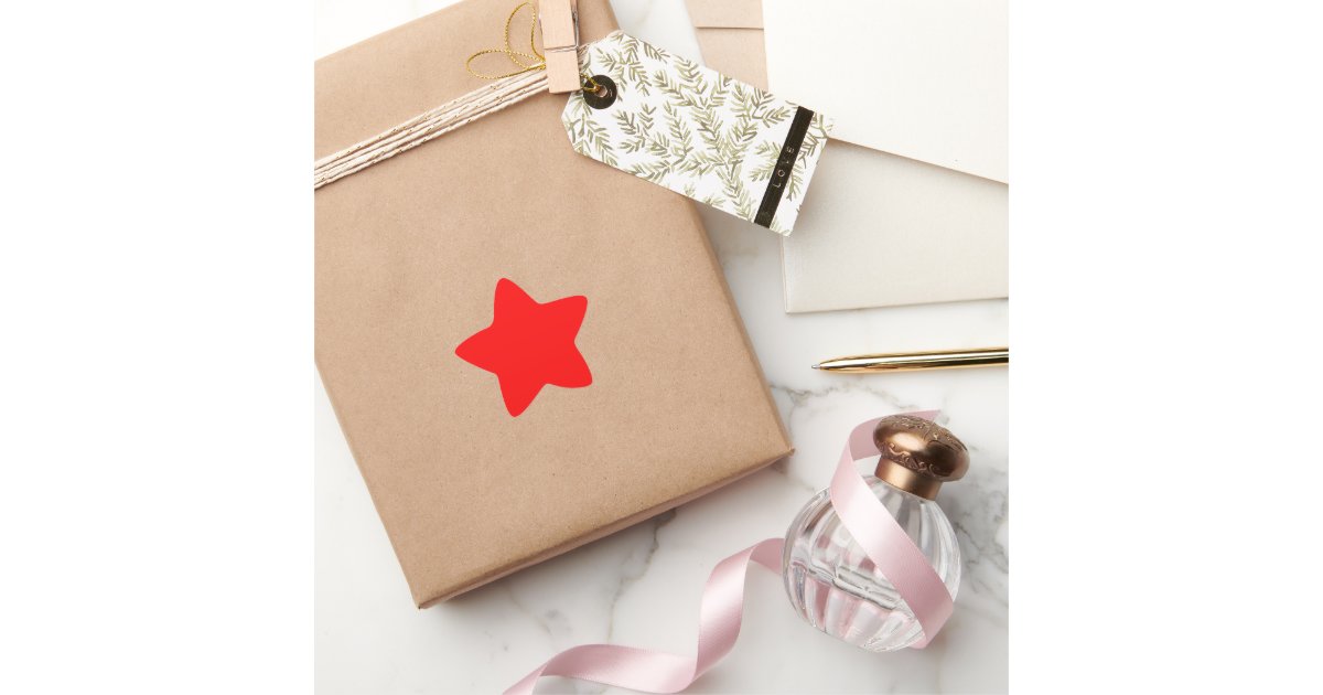 Red Matte Star Sticker | Zazzle