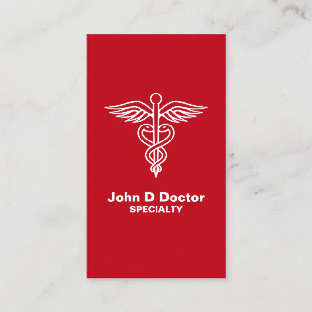 Red medical doctor or healthcare business card | Zazzle