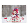 Red Merry and Bright | Holiday Photo Card | Zazzle