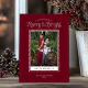 Red Merry Bright Elegant Photo Holiday Card | Zazzle