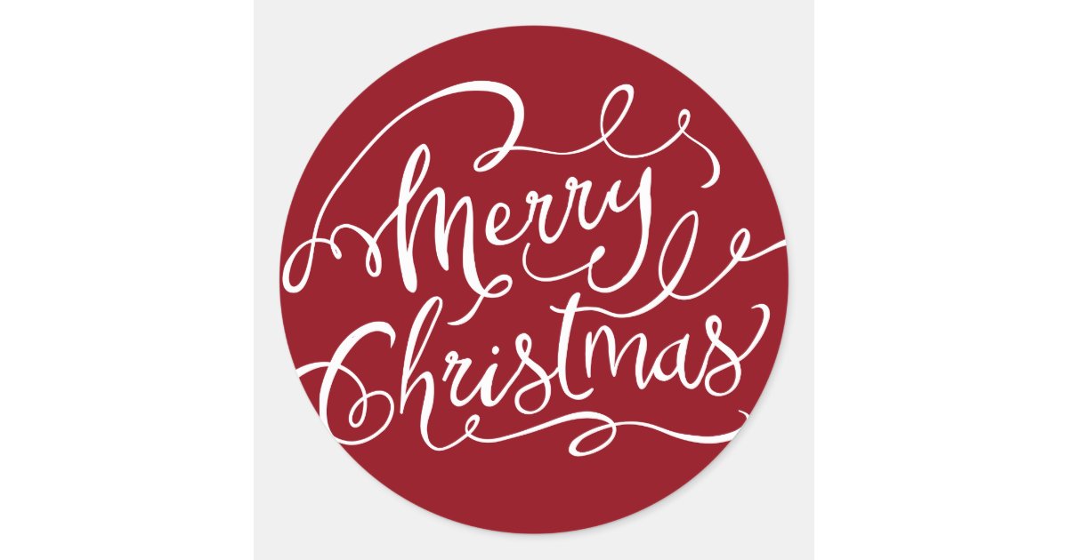 Red Merry Christmas Stickers | Zazzle