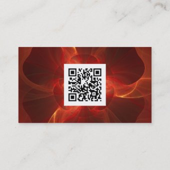Red Metallic Elegance with QR code Business Card | Zazzle