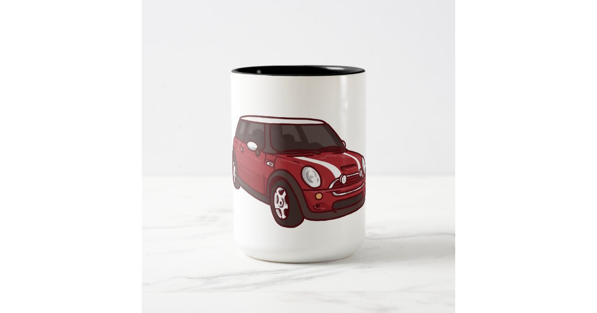 Red Mini Cooper Two-Tone Coffee Mug | Zazzle