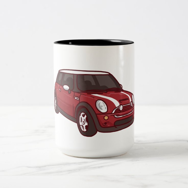 Red Mini Cooper Two-Tone Coffee Mug | Zazzle