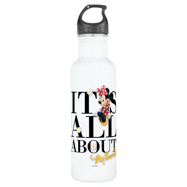 Red Minnie | All About Me Water Bottle | Zazzle