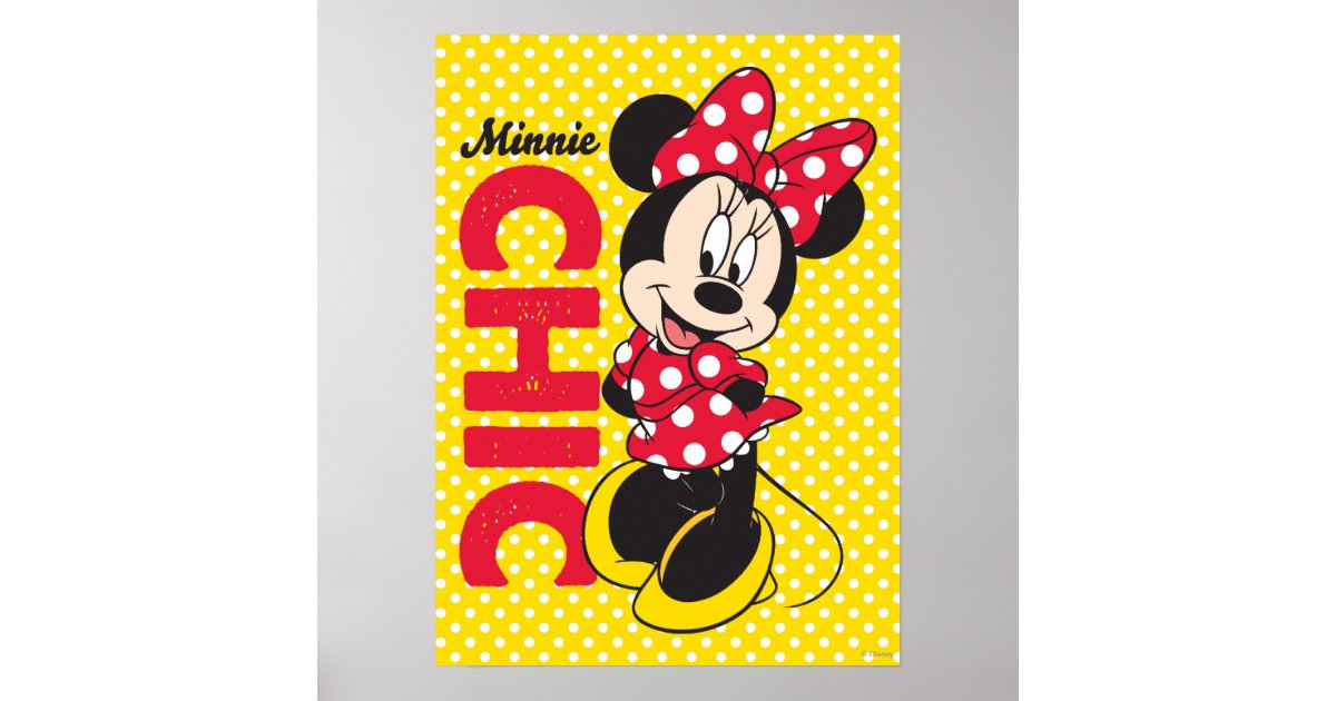 Red Minnie | Chic Poster | Zazzle