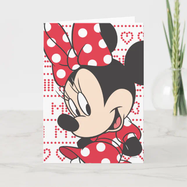 Red Minnie | Cute Card | Zazzle