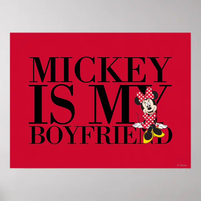 Red Minnie | Mickey is My Boyfriend Poster | Zazzle