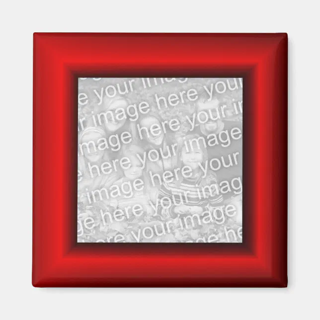 Red Mock Frame Border Magnet | Zazzle