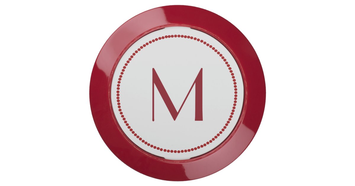 Red Monogrammed Charging Hub | Zazzle