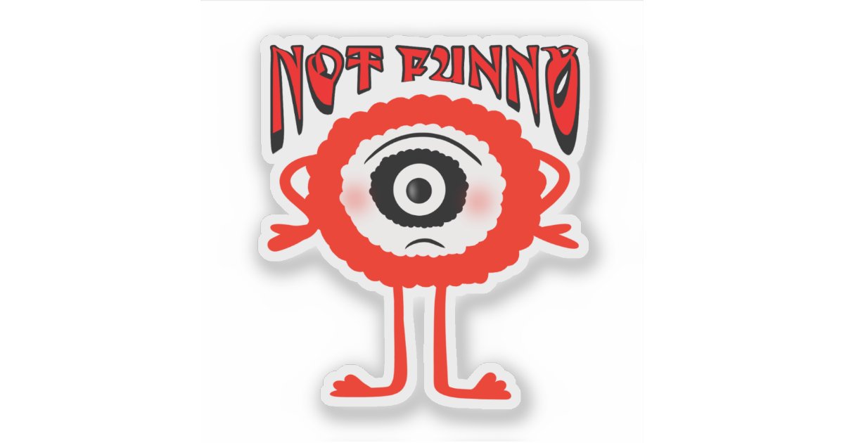 Red monster sticker | Zazzle