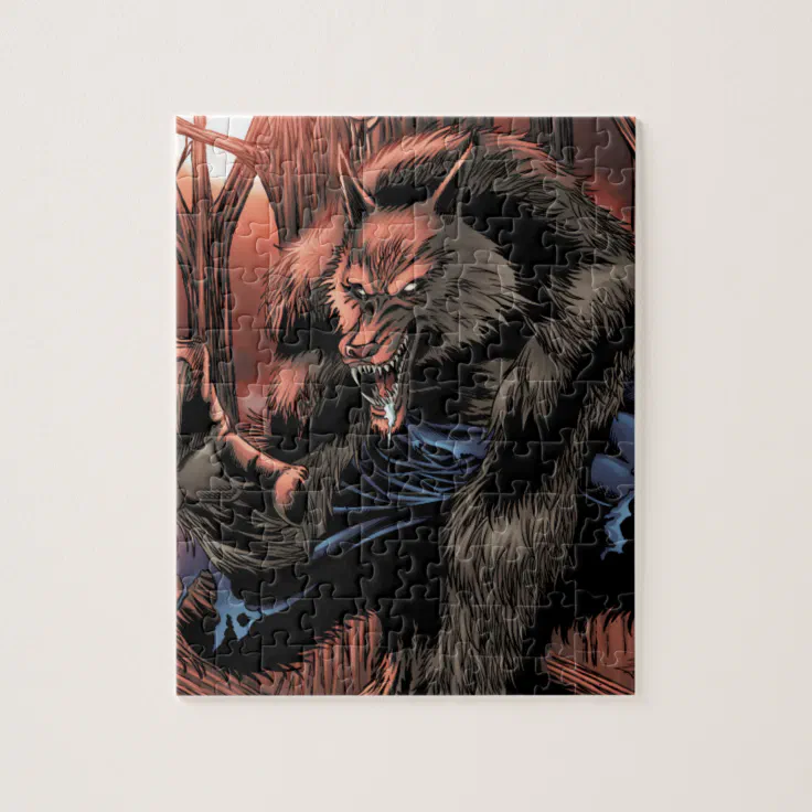 Red Moon Werewolf Jigsaw Puzzle | Zazzle
