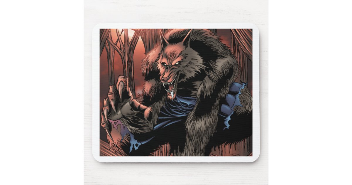 Red Moon Werewolf Mouse Pad | Zazzle