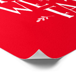 Red Motivational Life Quotes Calligraphy Poster | Zazzle