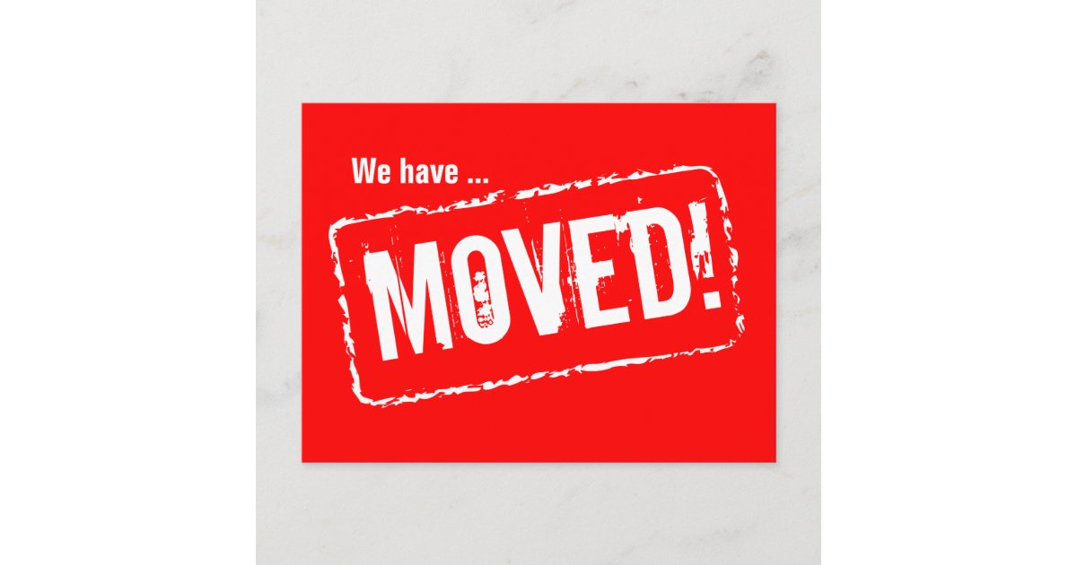 Red moving postcards with rubber stamp print | Zazzle