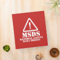 Red MSDS Material Safety Data Sheets 3 Ring Binder | Zazzle