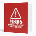Red MSDS Material Safety Data Sheets 3 Ring Binder | Zazzle