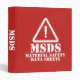 Red MSDS Material Safety Data Sheets 3 Ring Binder | Zazzle