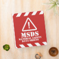 Red MSDS Material Safety Data Sheets Binder | Zazzle