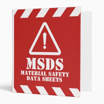Red MSDS Material Safety Data Sheets Binder | Zazzle