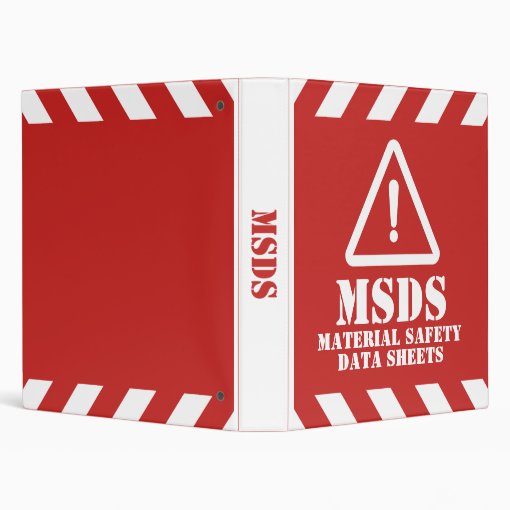 Red MSDS Material Safety Data Sheets Binder | Zazzle