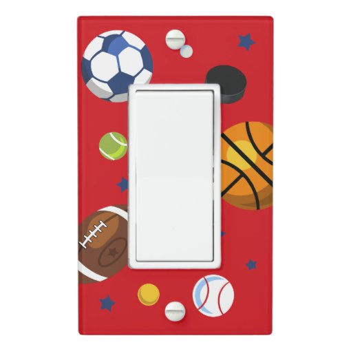 Red Multi Sport Single Rocker light Switch Cover, | Zazzle