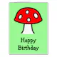 Red Mushroom Big Birthday Card | Zazzle