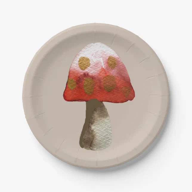 Red Mushroom Toadstool magic Paper Plates | Zazzle