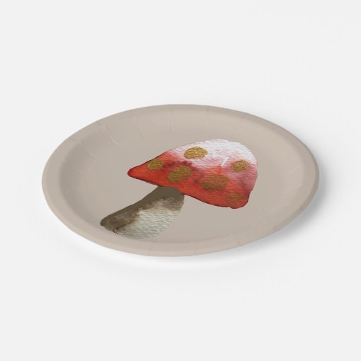Red Mushroom Toadstool magic Paper Plates | Zazzle