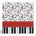 Red Music Note and Piano Album Binder | Zazzle
