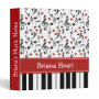 Red Music Note and Piano Album Binder | Zazzle