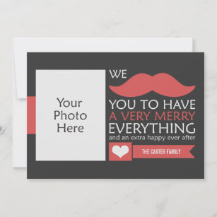 Mustache Christmas Cards | Zazzle - 100% Satisfaction Guaranteed!