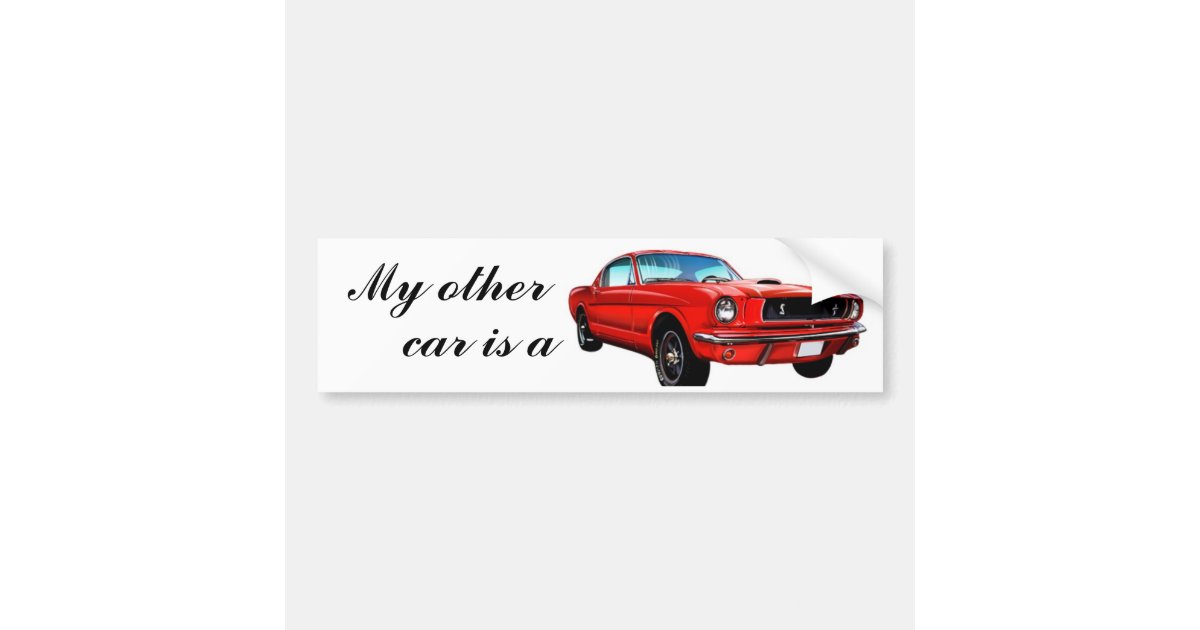 Red Mustang Bumper Sticker | Zazzle