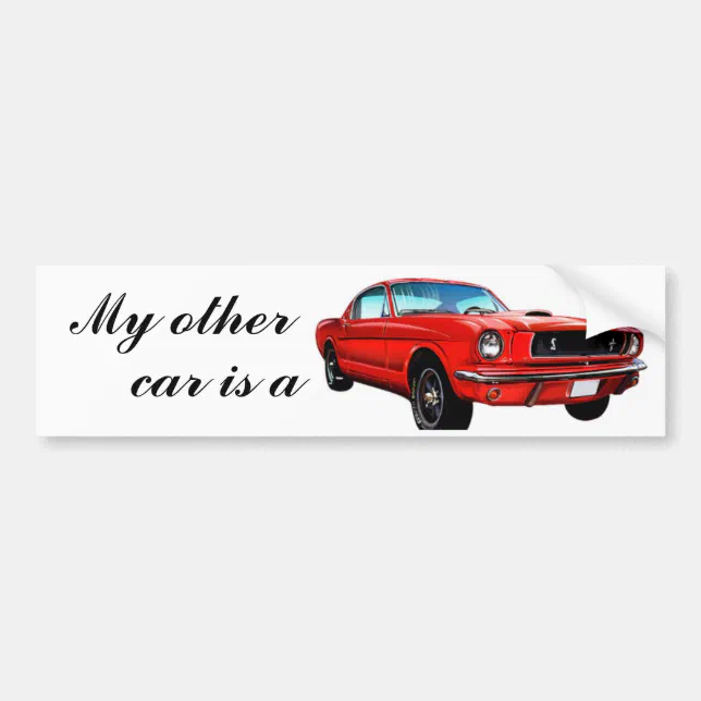 Red Mustang Bumper Sticker | Zazzle