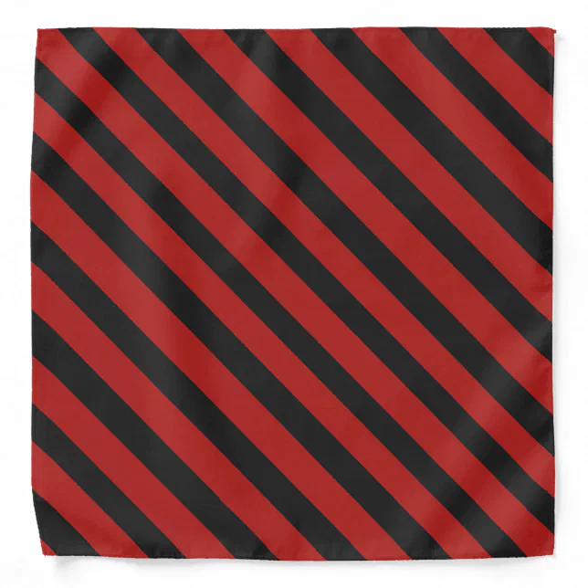 Red 'n Black Pirate Stripes Bandana | Zazzle