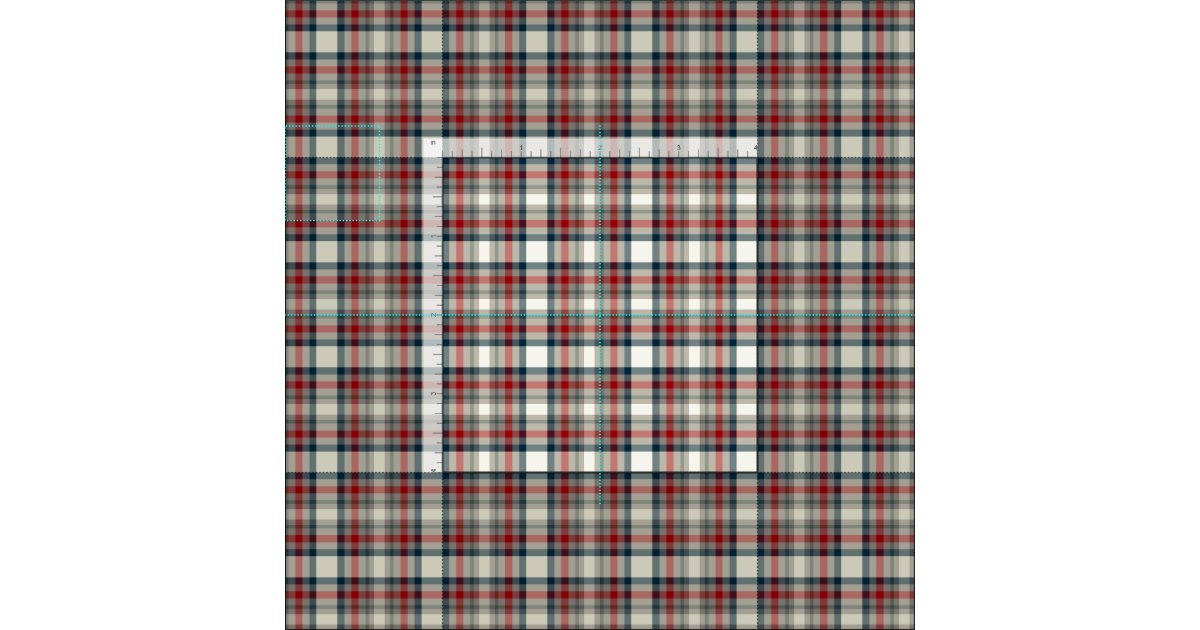 Red, Navy Blue, and Grey Plaid Fabric | Zazzle