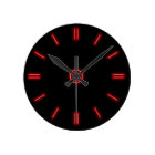 Neon Red Large Clock | Zazzle.com