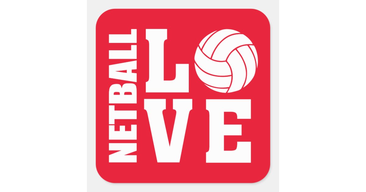 Red Netball Love Stickers | Zazzle