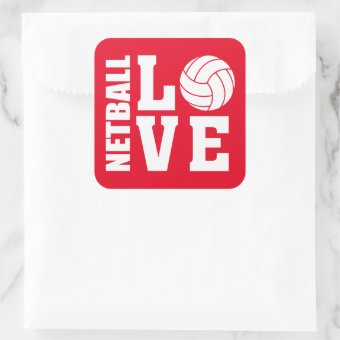Red Netball Love Stickers | Zazzle