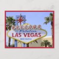 Red Nevada Welcome Sign Las Vegas postcard | Zazzle